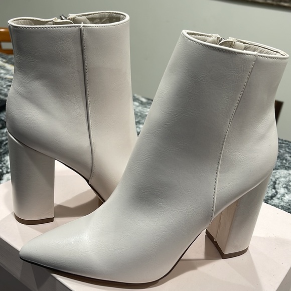 JustFab | Shoes | Justfab Rosamund Bone Womens High Heels Boots | Poshmark